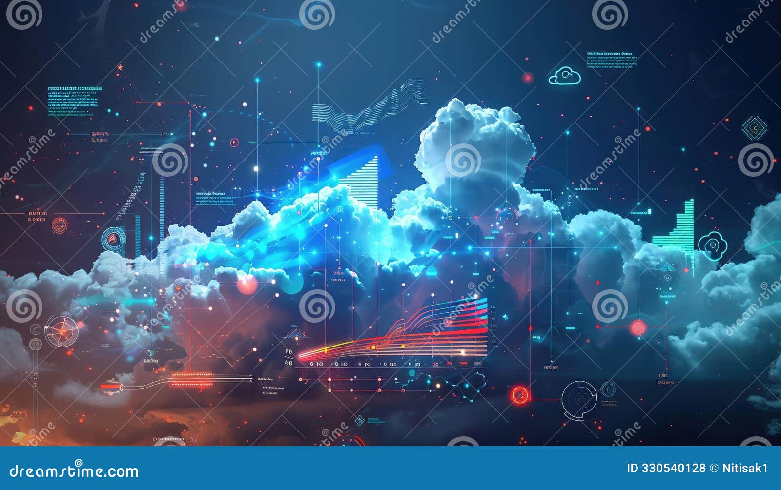 3D Model Abstract Art of Abstract Weather Forecast System with ...