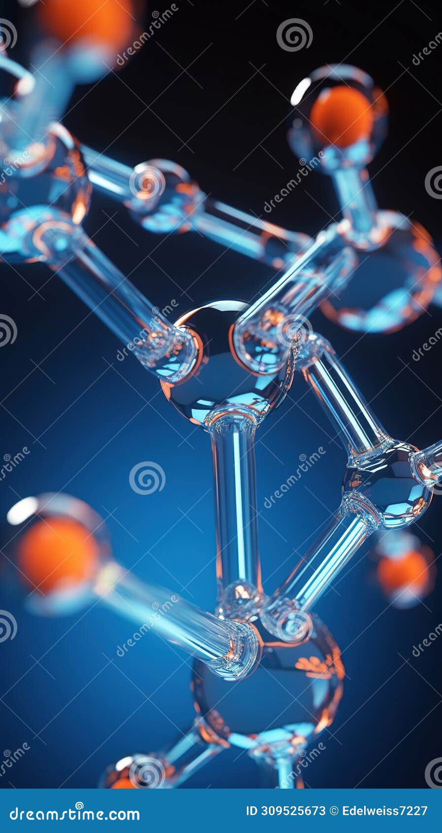 3D Model of Amino Acid . Vertical Image. Stock Illustration ...