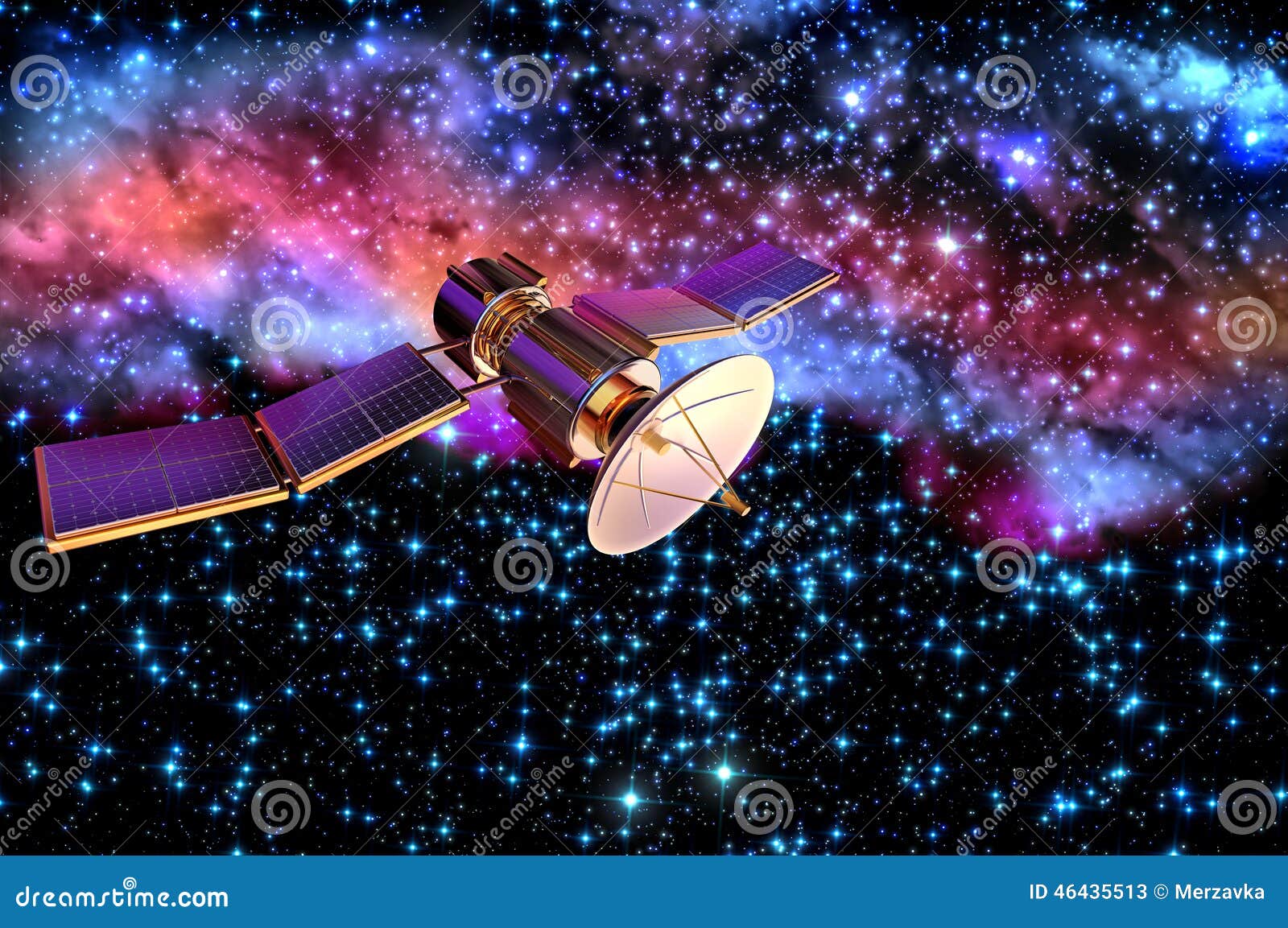 3D Model Of An Artificial Satellite Of The Earth Stock Image ...