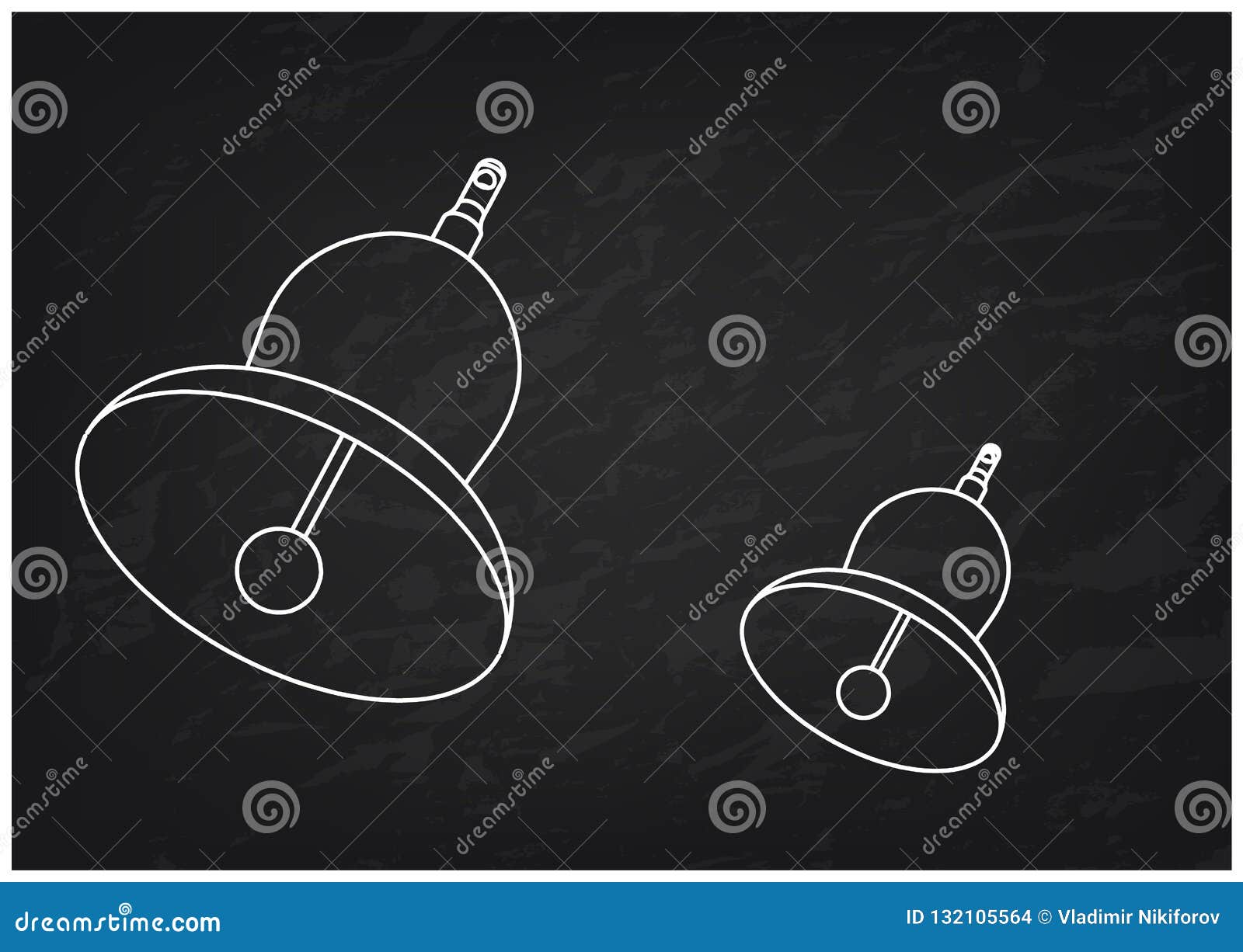 3d Model of a Bell on a Black Stock Vector - Illustration of interface ...