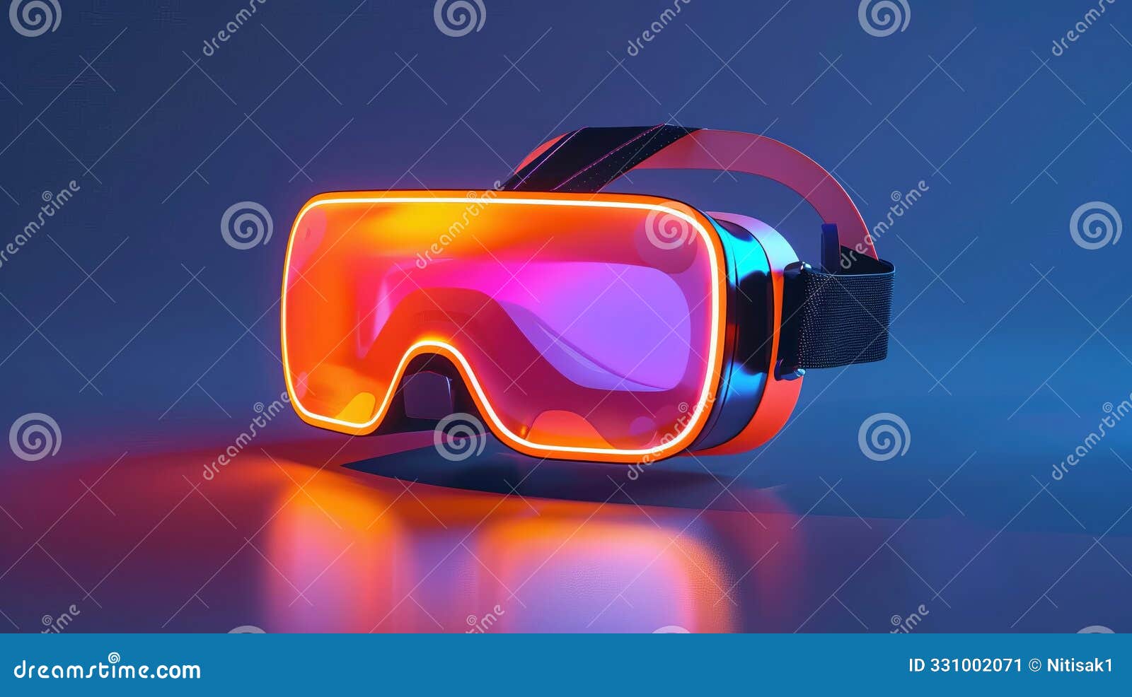98 3D Model Of A Bright And Vibrant VR Headset Icon Royalty-Free Stock ...