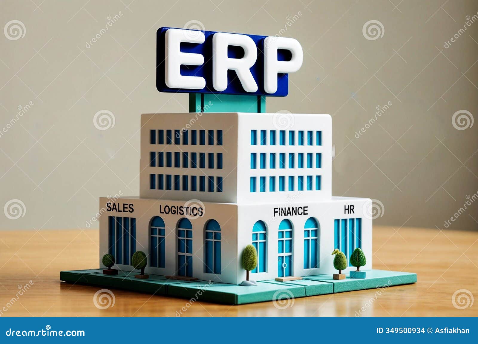 Building with "ERP" on Top, Abbreviat of Enterprise Resource Planning ...