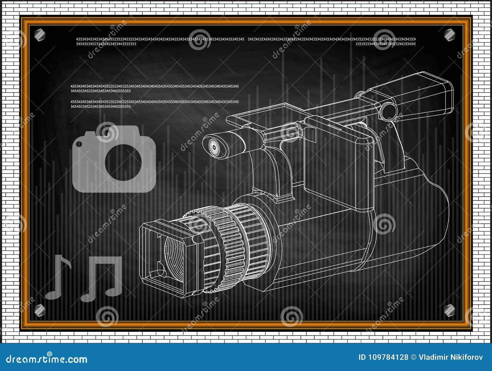 3d model of the camera stock vector. Illustration of nostalgic - 109784128