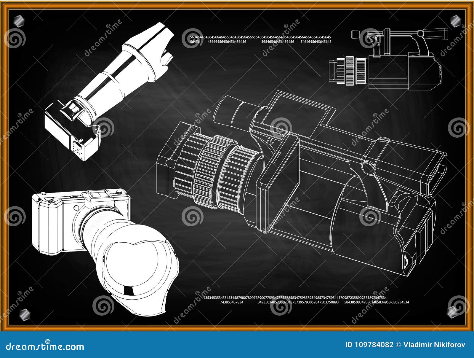 3d model of the camera stock vector. Illustration of minimalistic ...