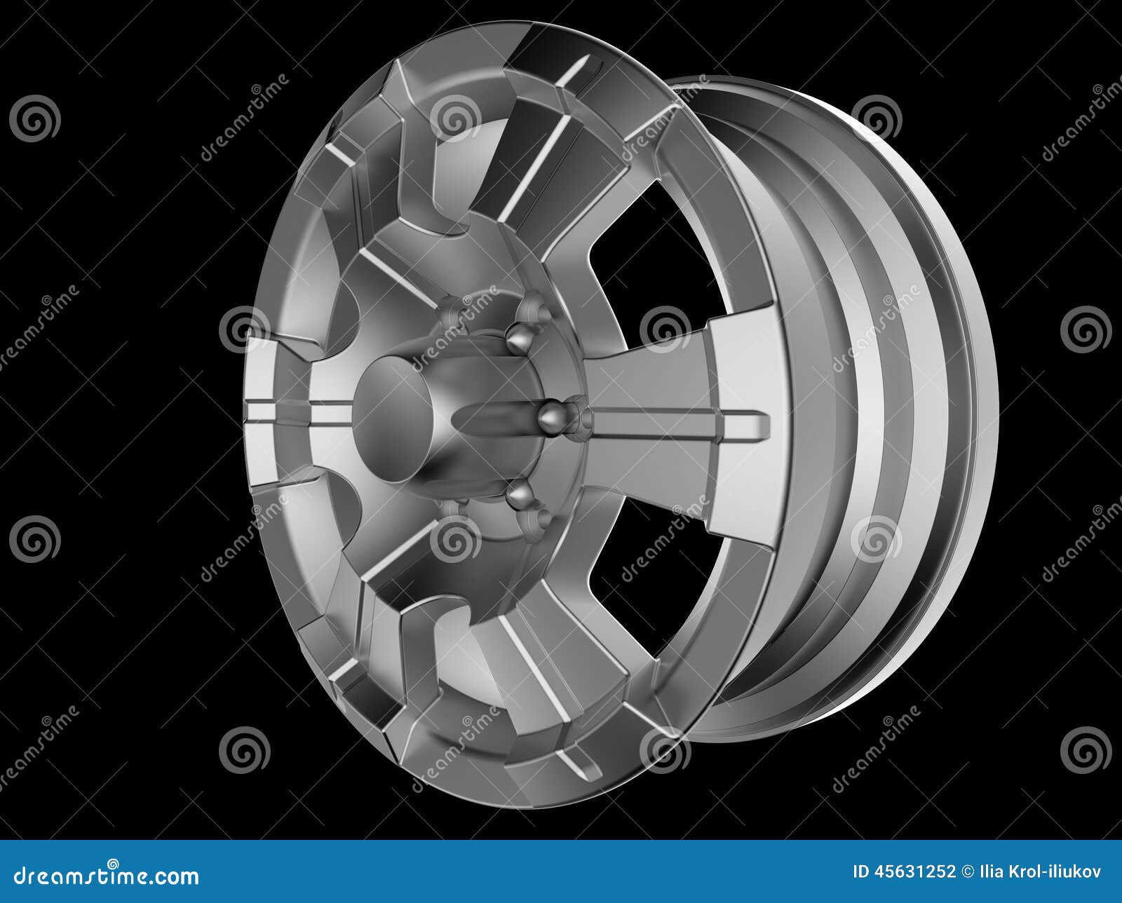 3d model cast wheels stock illustration. Illustration of machinery ...
