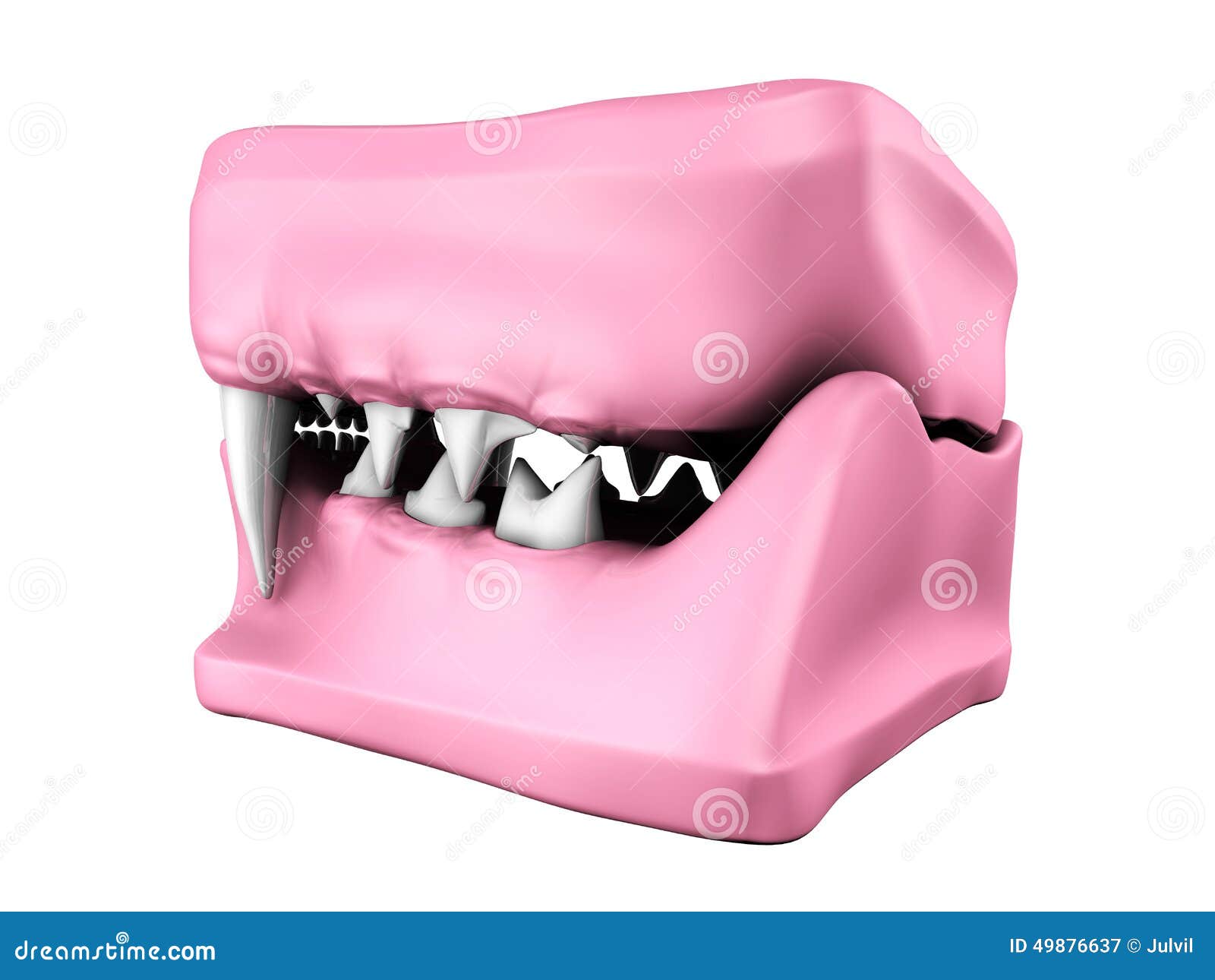 Jaw, Cast Of Teeth, Human Teeth. The Palms In The Picture. Dentistry ...
