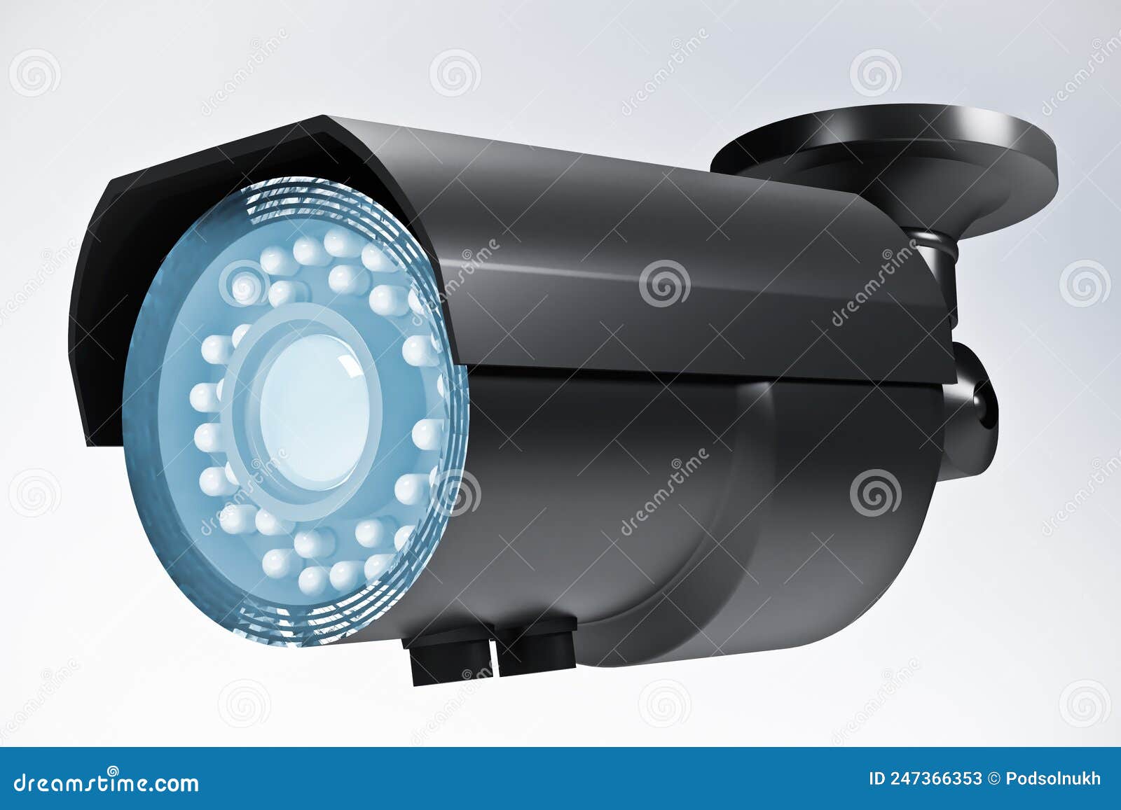 3d model of cctv camera stock illustration. Illustration of army ...