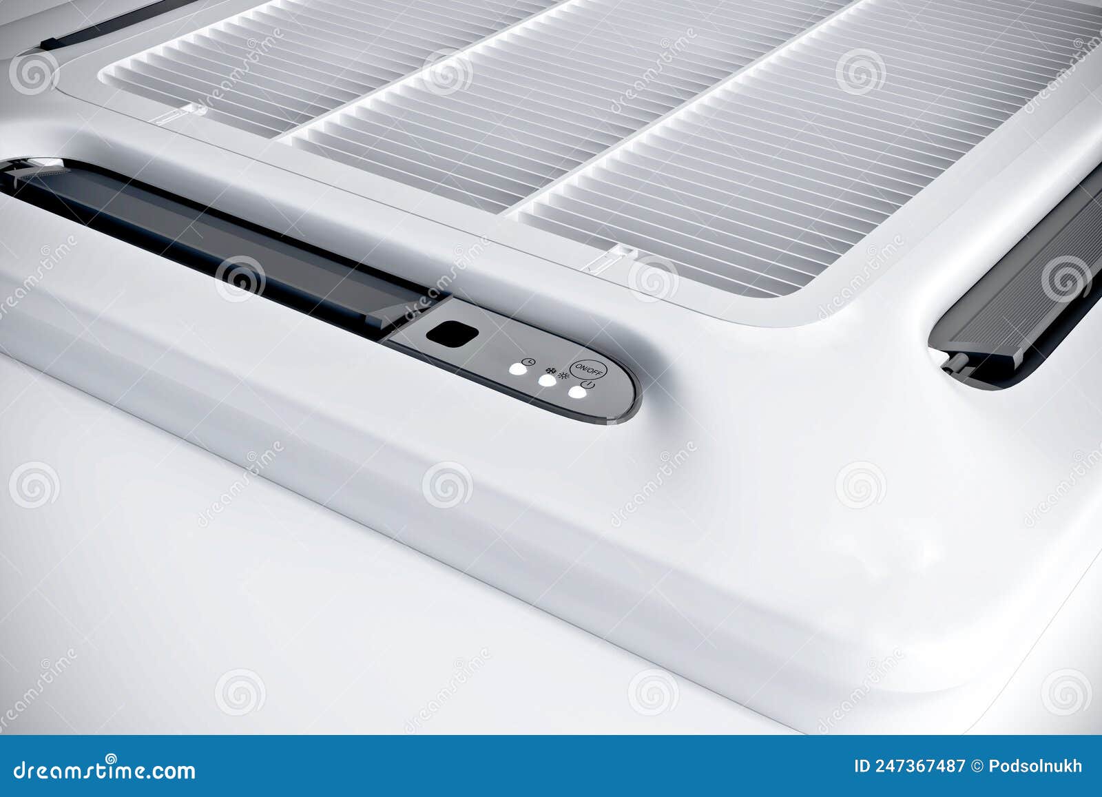3d Model of Ceiling Air Conditioner Stock Illustration - Illustration ...
