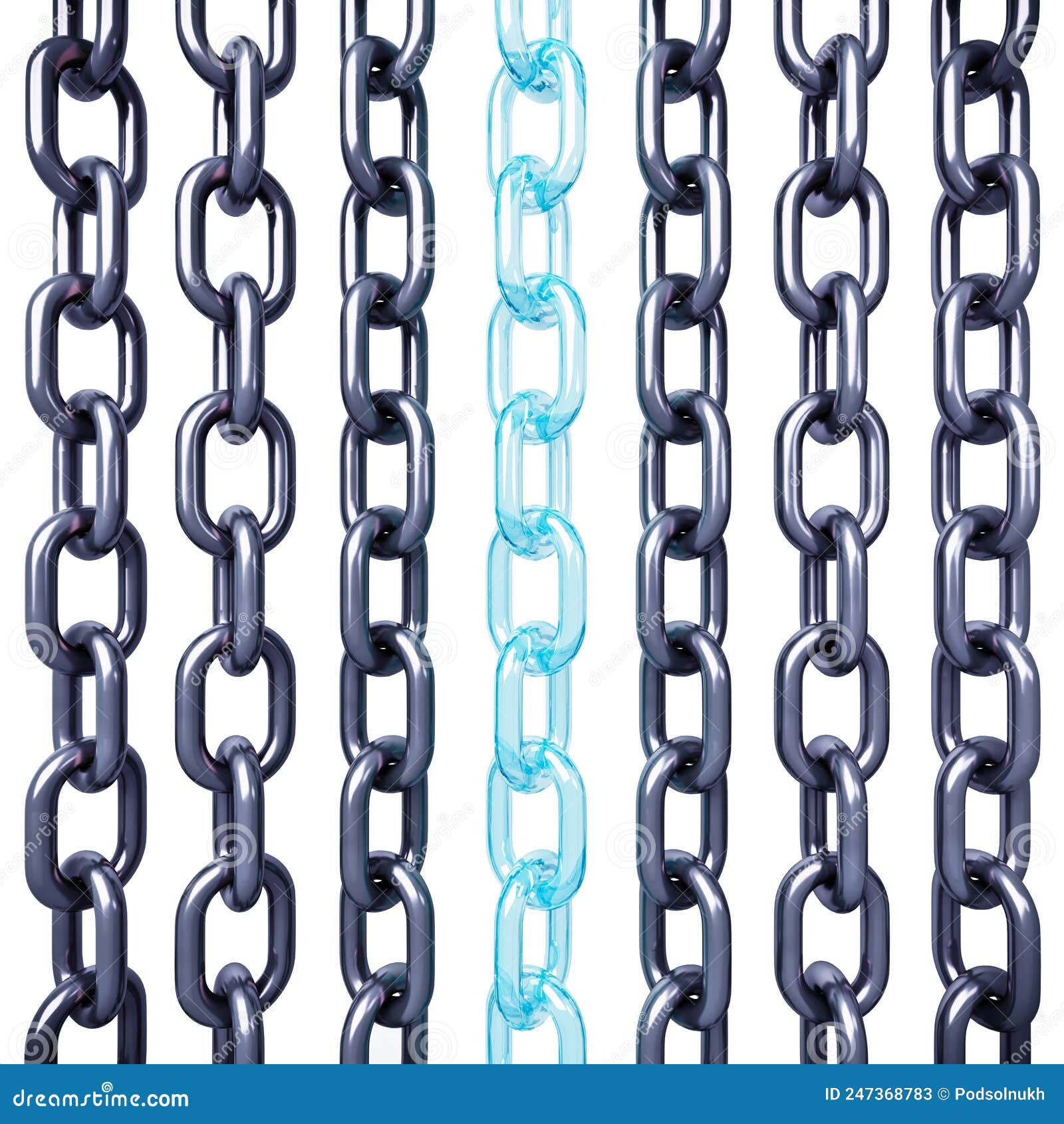 3d model chain stock illustration. Illustration of abstract - 247368783