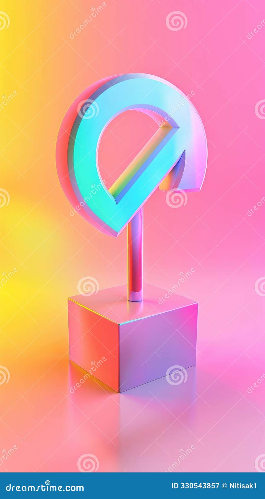 3D Model Of A Checklist Icon Representing Risk Management With A ...