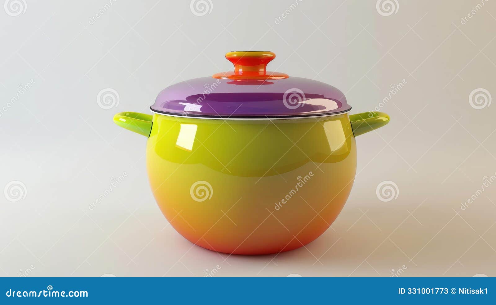 88 3D Model Of A Colorful Pot Icon Realistic And Shiny Illustration ...