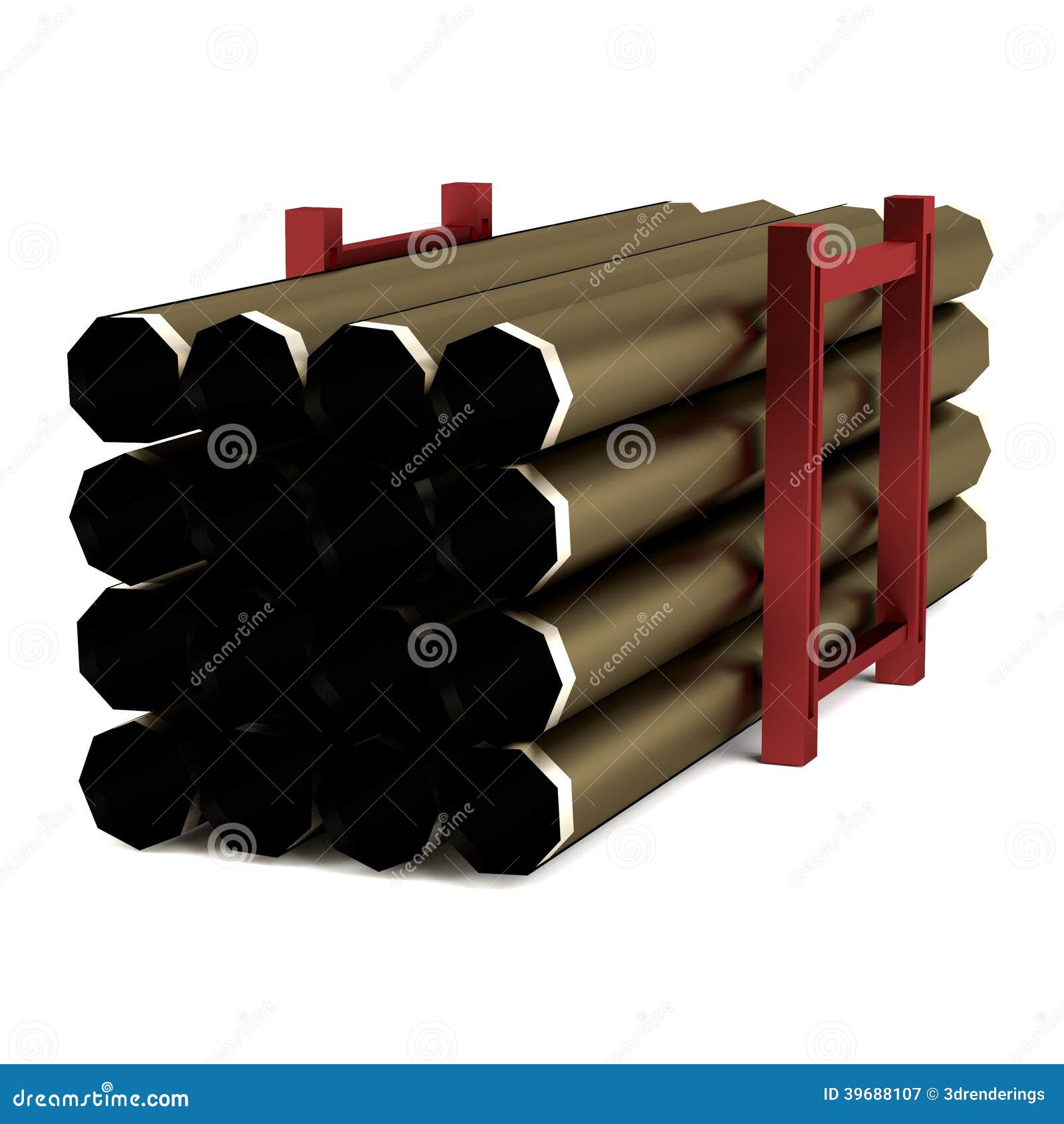 3d Model of Construction Material Stock Illustration - Illustration of ...