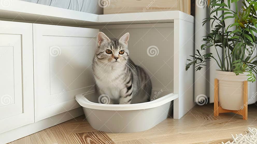 3D Model of Corner Litter Box for Spacesaving and Discreet Placement ...
