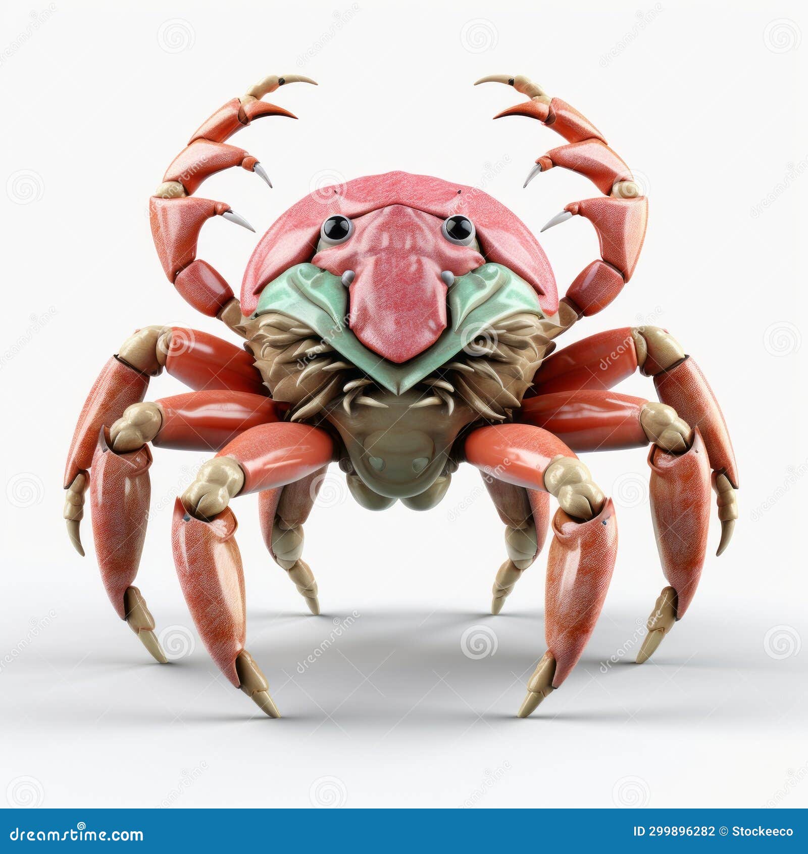 Hyperrealistic 3d Crab with Sticking Claws - Oliver Wetter Style Stock ...