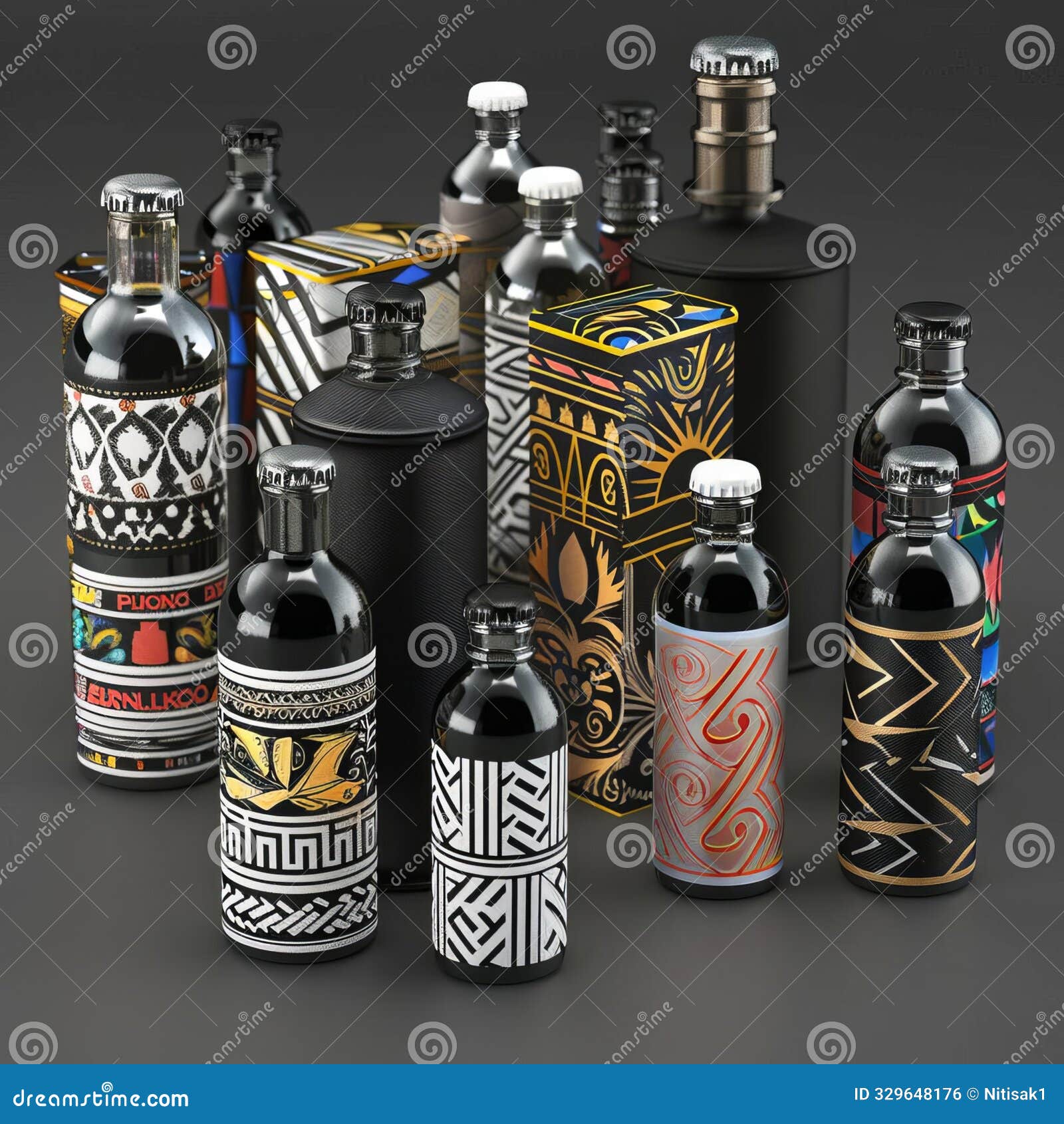 3D Model Of Custom Printed Bottle Labels And Shrink Sleeves For ...