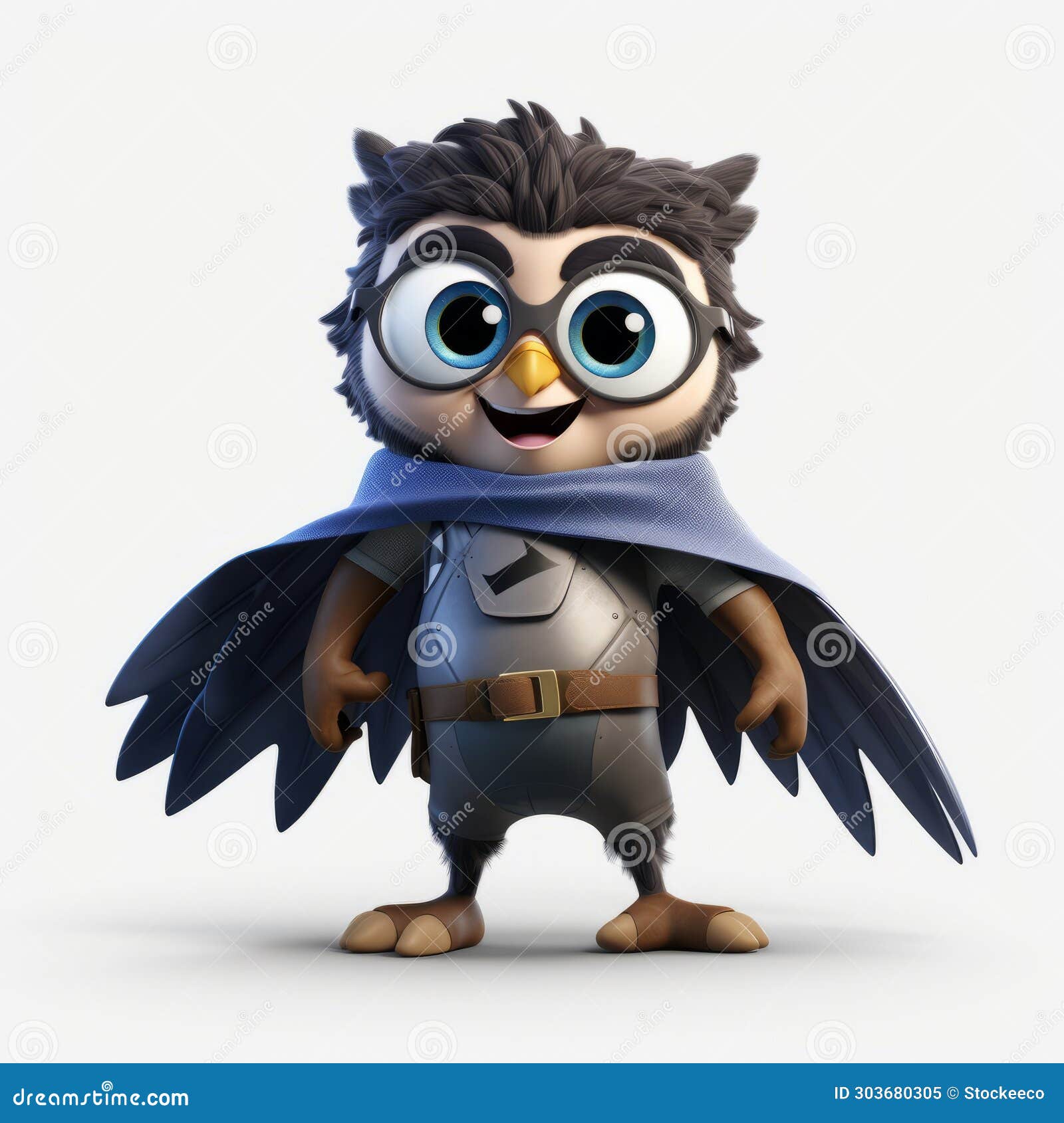 Twilight-themed Cartoon Owl Character: Superhero Happy Scout Stock ...