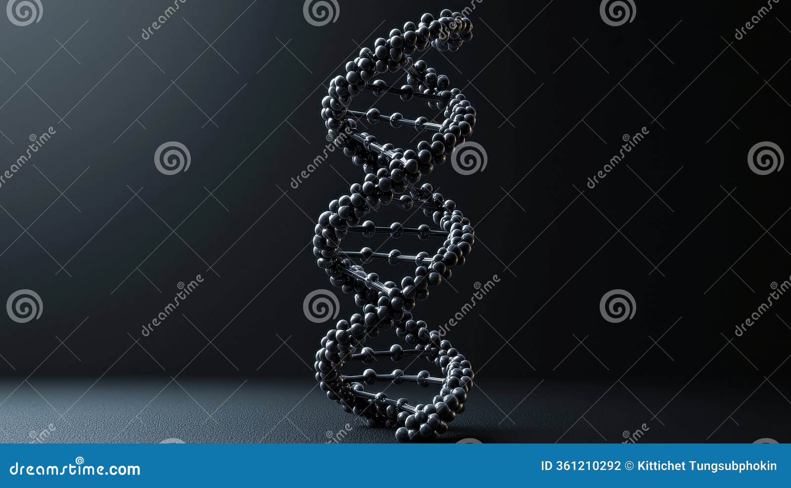 3d Model of a Dna Double Helix Structure with Connected Strands ...