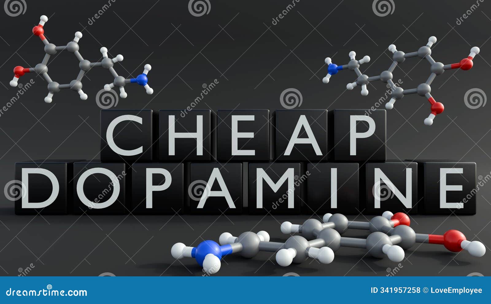 Dopamine,DA Molecule. It Is Monoamine Neurotransmitter, Neuromodulator ...