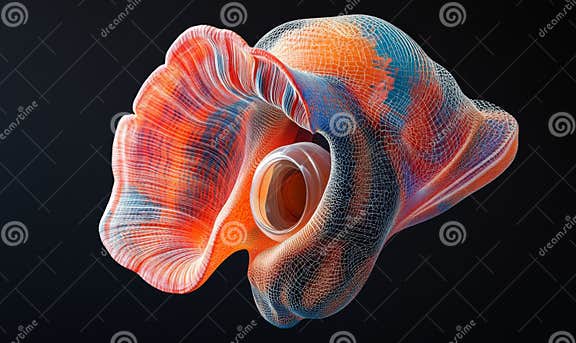 3D Model of the Ear with the Outer, Middle, and Inner Sections ...