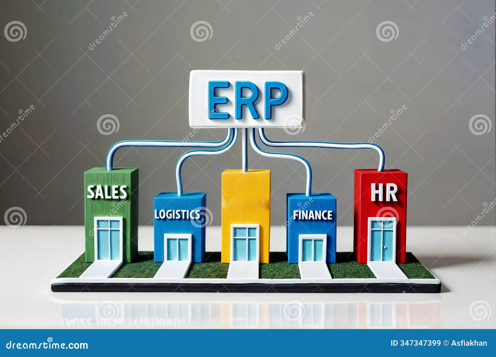 3d Model of of Word Text Phrase Enterprise Resource Planning (ERP ...