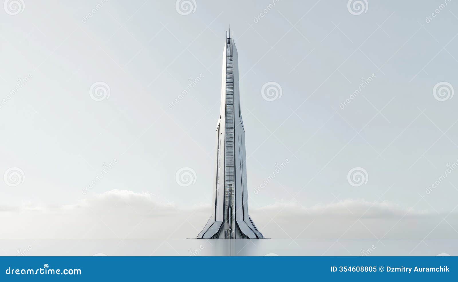 A 3D Model Featuring a Record-breaking Skyscraper with Sharp Edges and ...