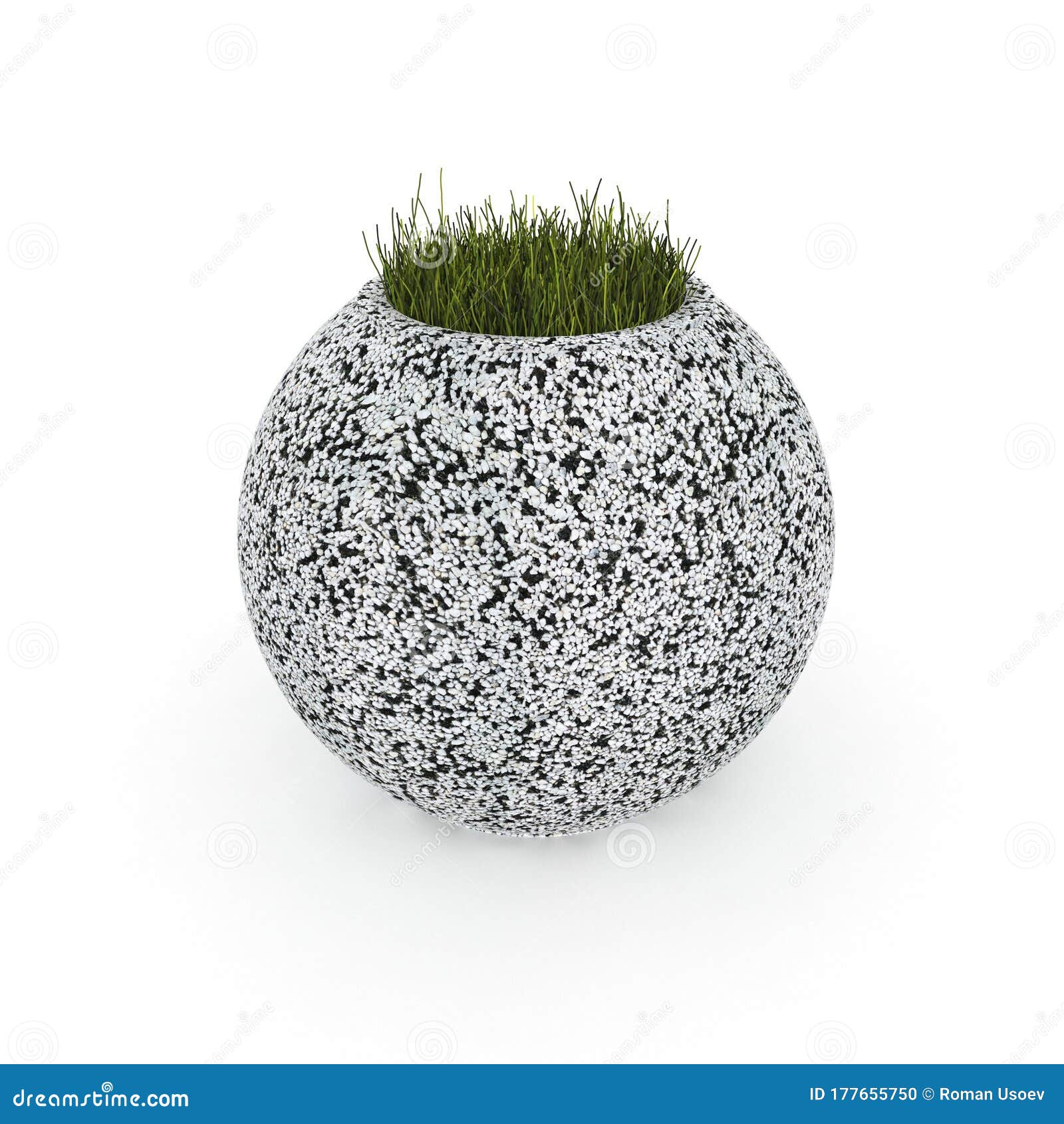 3d model flower pot Ball stock illustration. Illustration of isolate ...