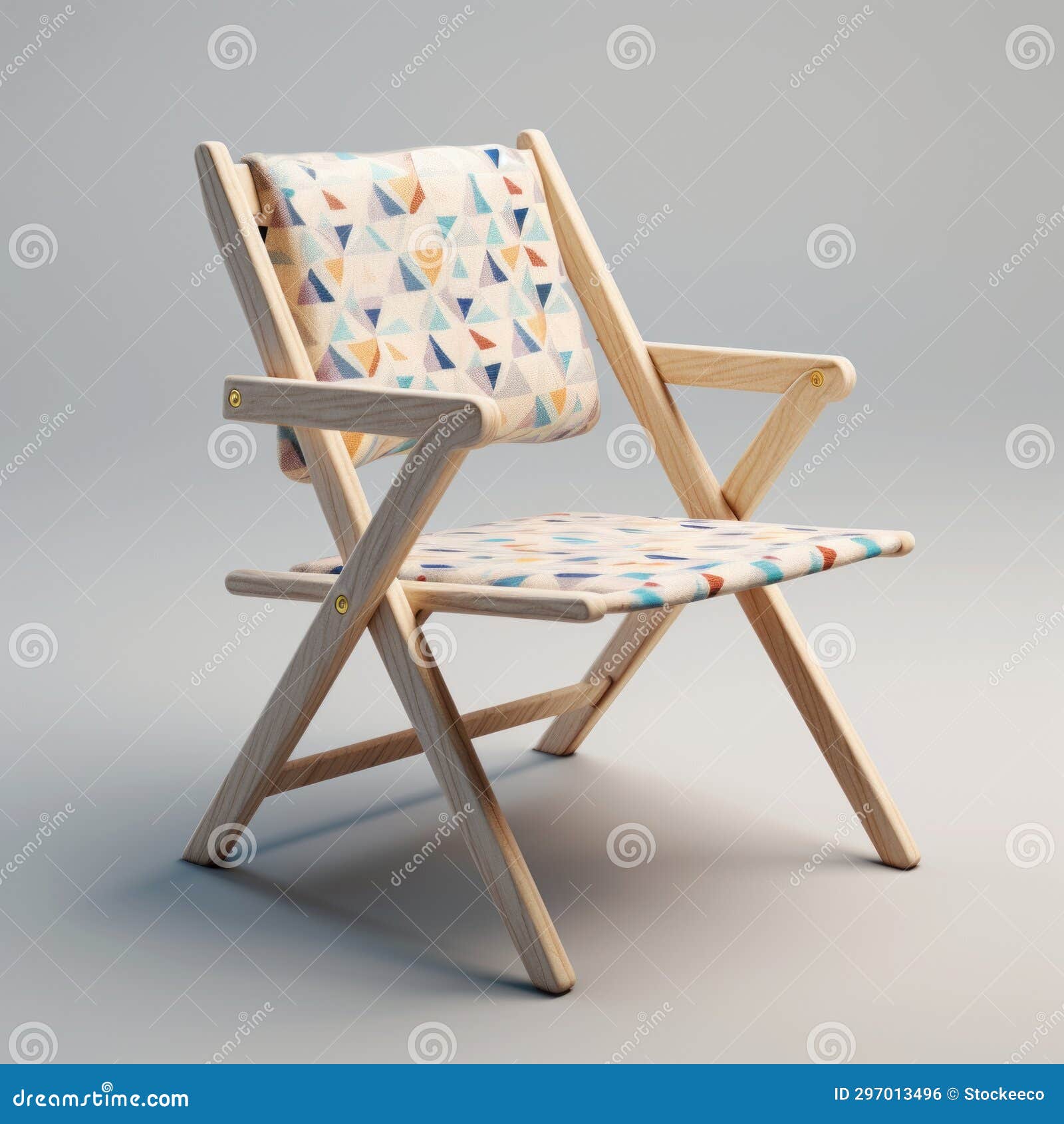 Geometric Folding Chair: Abstract Pattern with Realistic Rendering ...