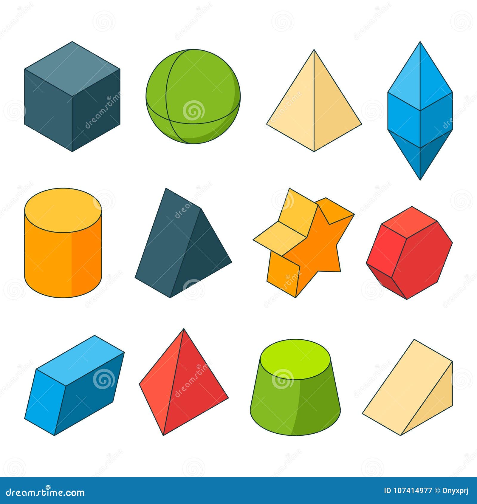 3d Model of Geometry Shapes. Colored Pictures Sets Stock Vector ... 3d Model of Geometry Shapes. Colored Pictures Sets Stock Vector ...
