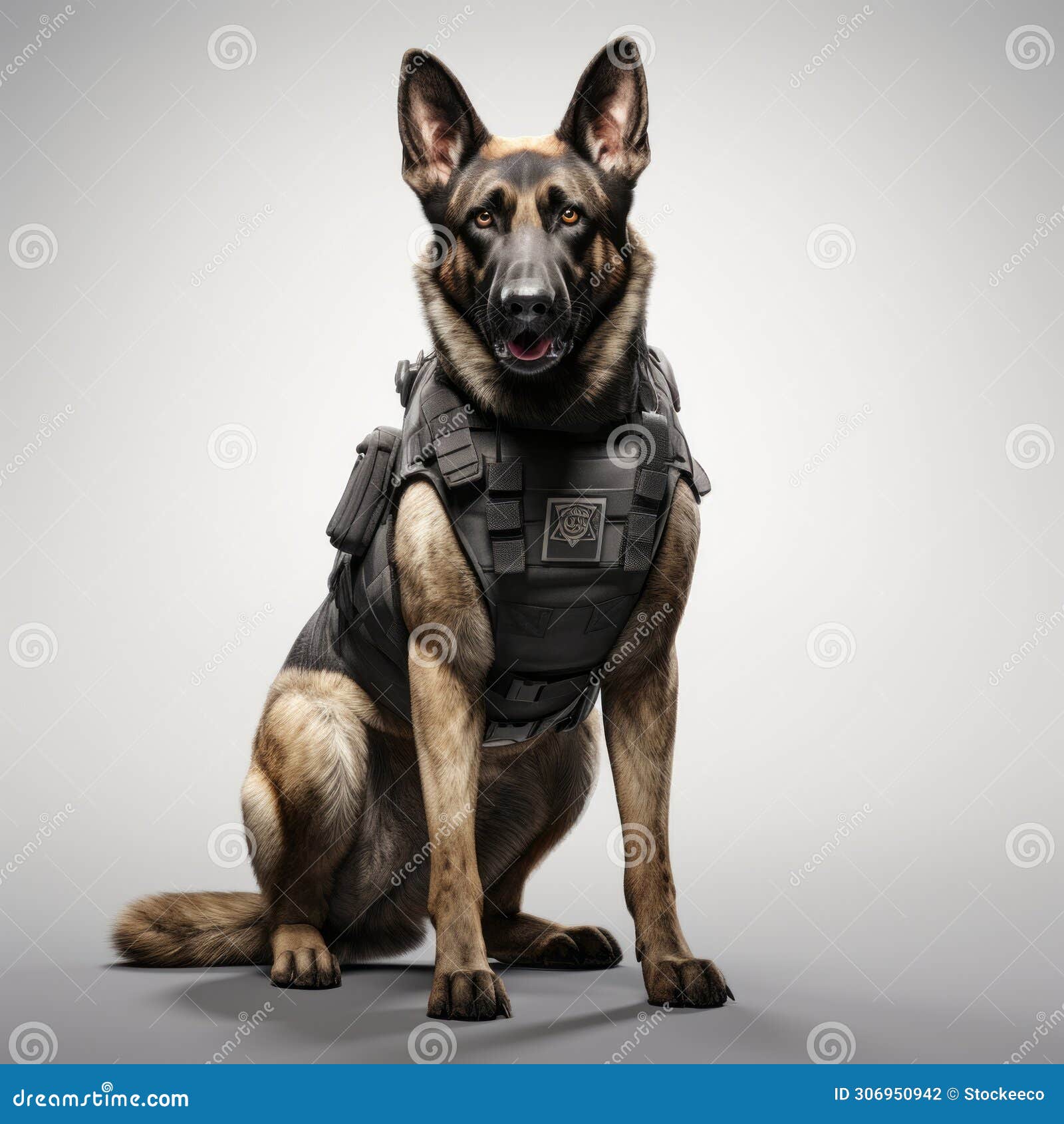 3d Model of German Shepherd in Protective Gear and Uniform Stock ...