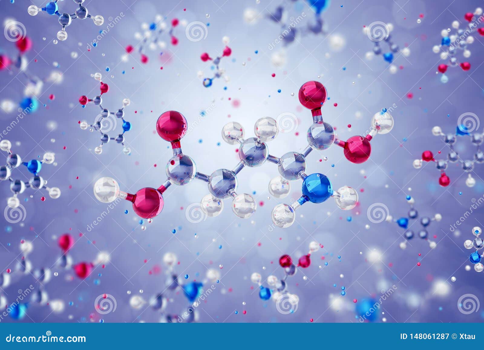 Glutamate - Glutamic Acid stock image. Image of molecules - 148061287