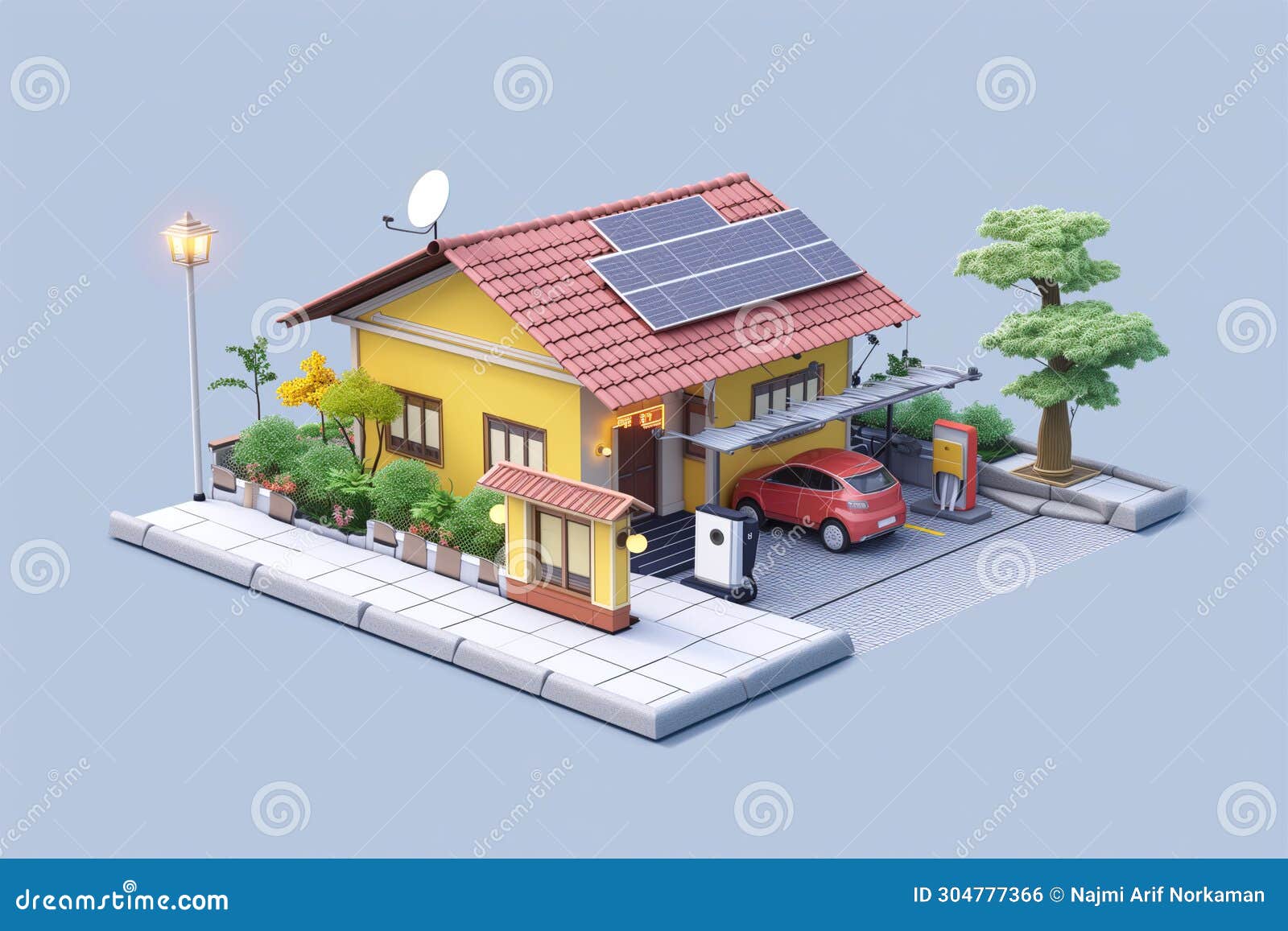 3D model high tech house stock photo. Image of innovation - 304777366