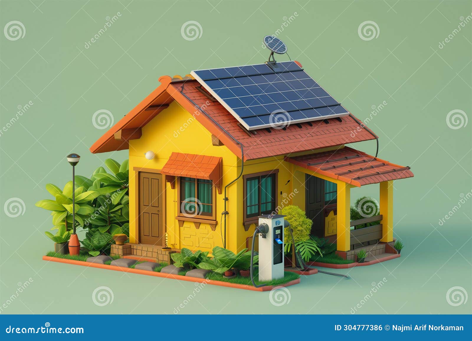 3D model high tech house stock illustration. Illustration of modern ...