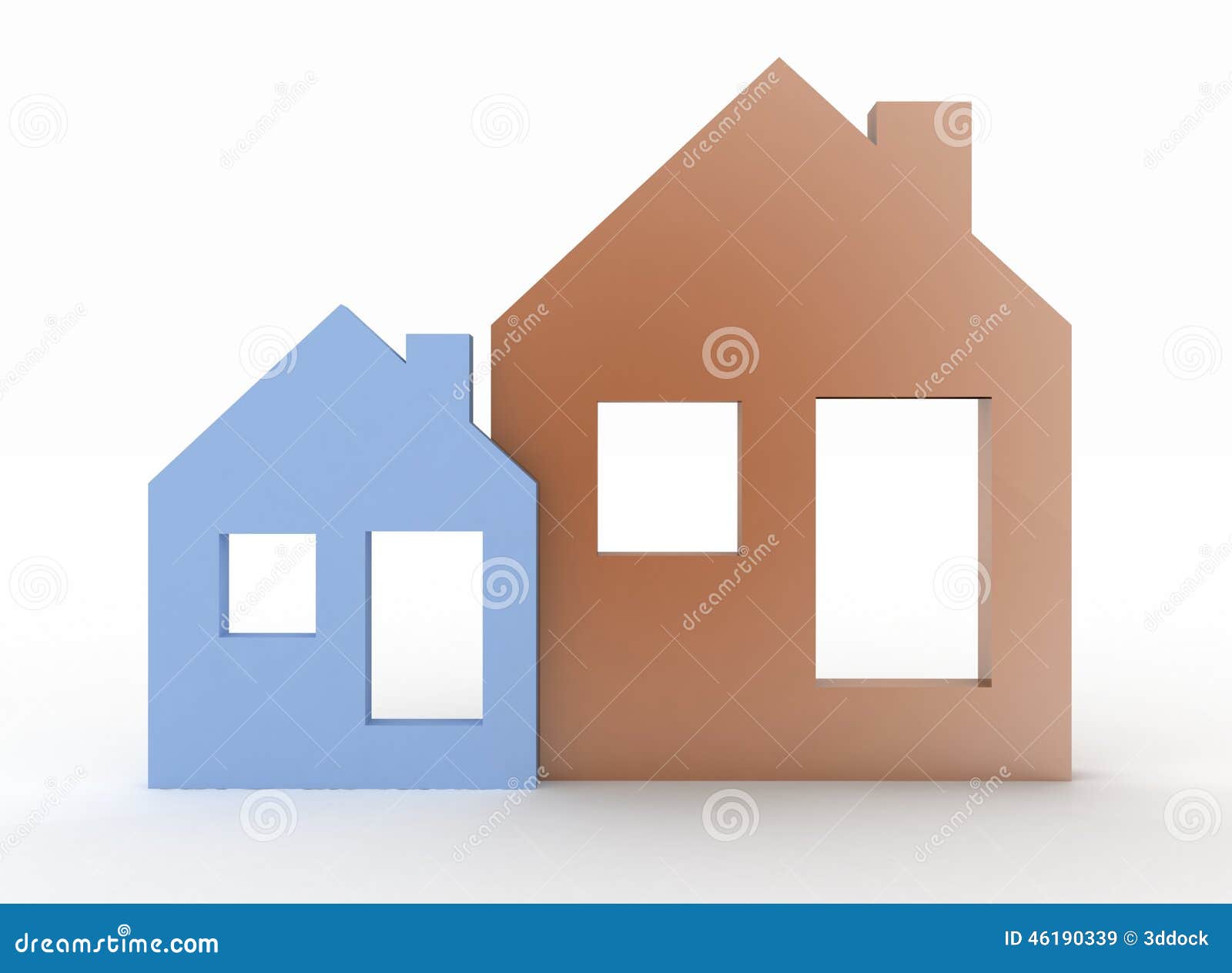 3d model house symbol set stock illustration. Illustration of house ...