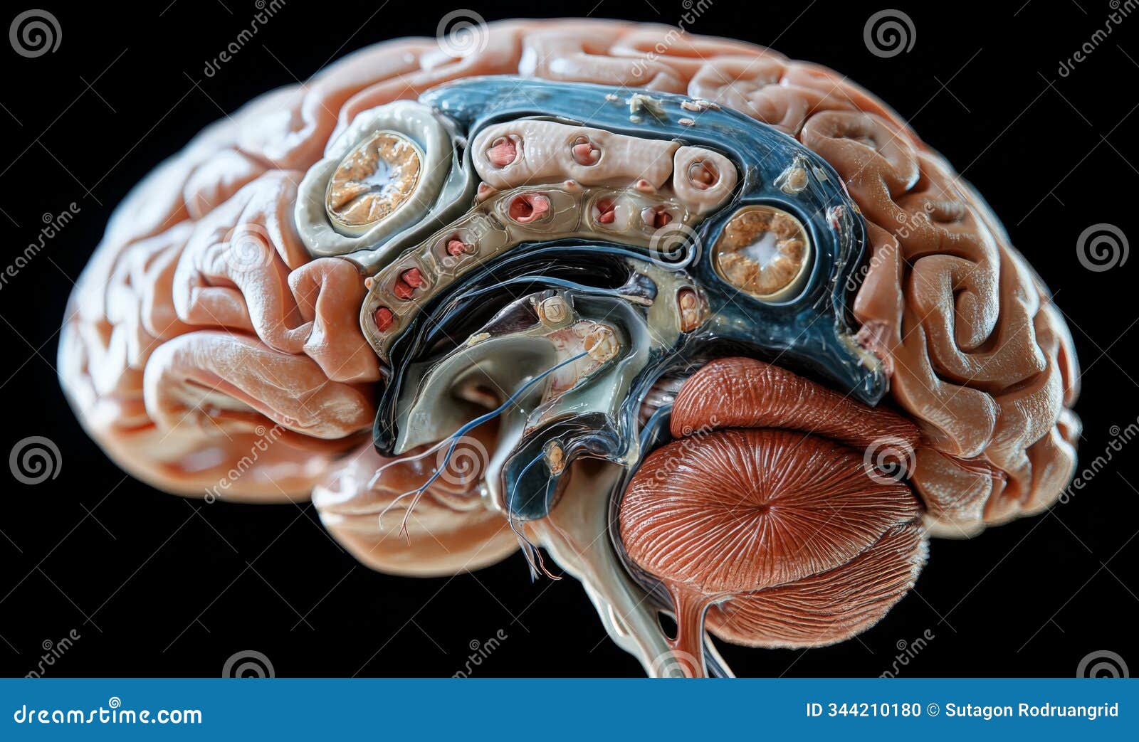3D Model Of The Hypothalamus In The Brain, Showing Its Connection To ...