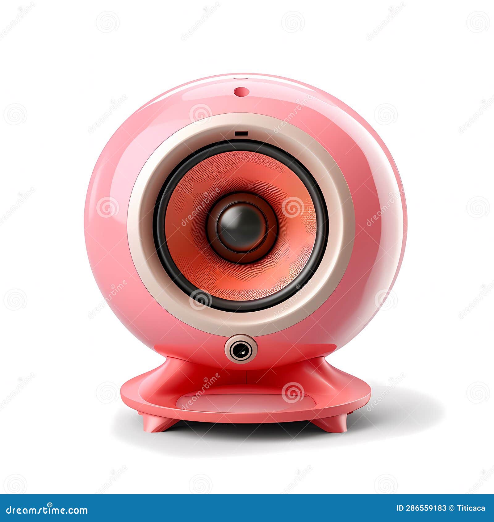 3D Model Icon of Speaker on Wood Platform Stock Illustration ...