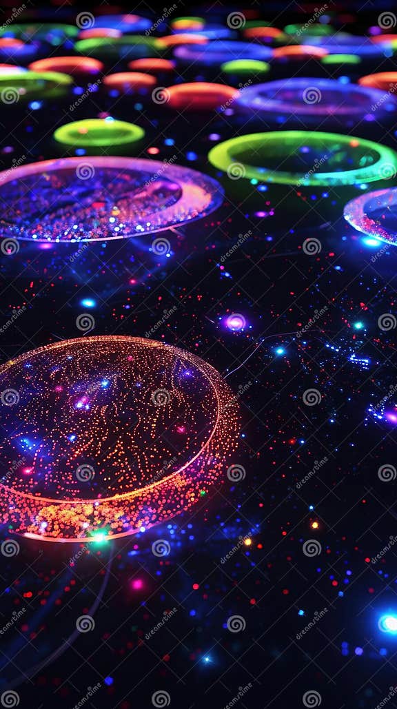 3D Model of Illuminated or Glowinthedark Hubblebubble Designs Stock Illustration - Illustration ...