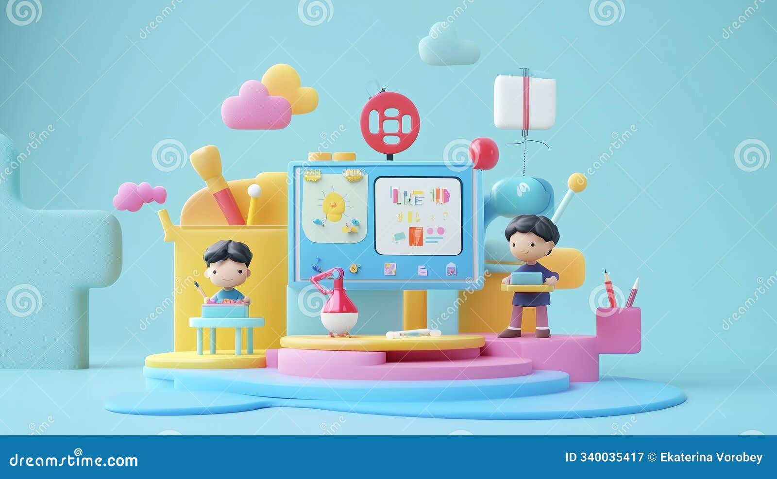 3D Model of an Interactive Edutainment Platform with Animated Learning ...