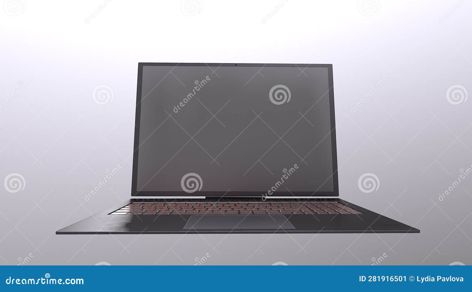 3d Model Laptop On White Background Royalty-Free Stock Image ...