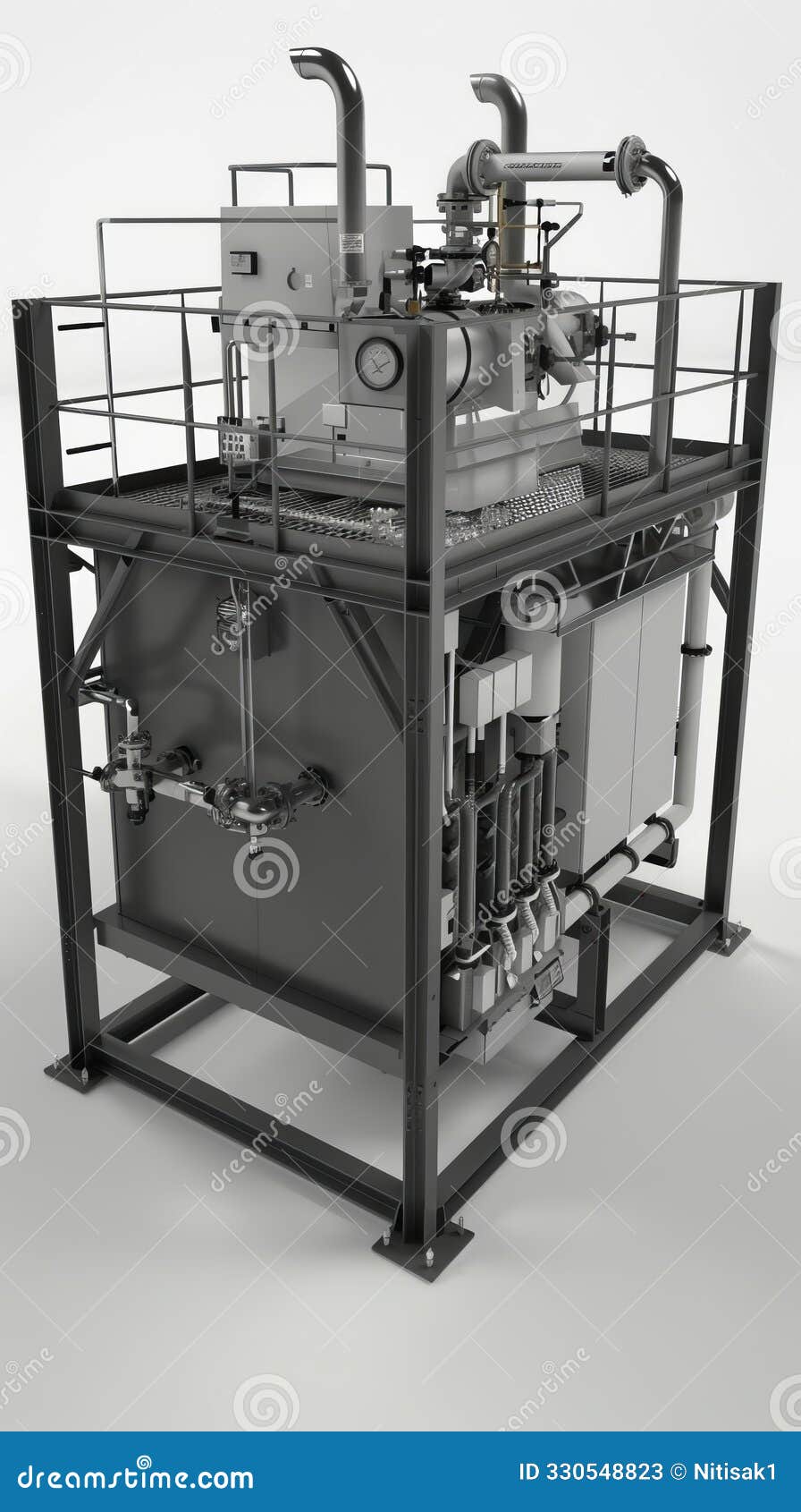 3D Model of Largecapacity Industrial Steamer for Highvolume Processing ...