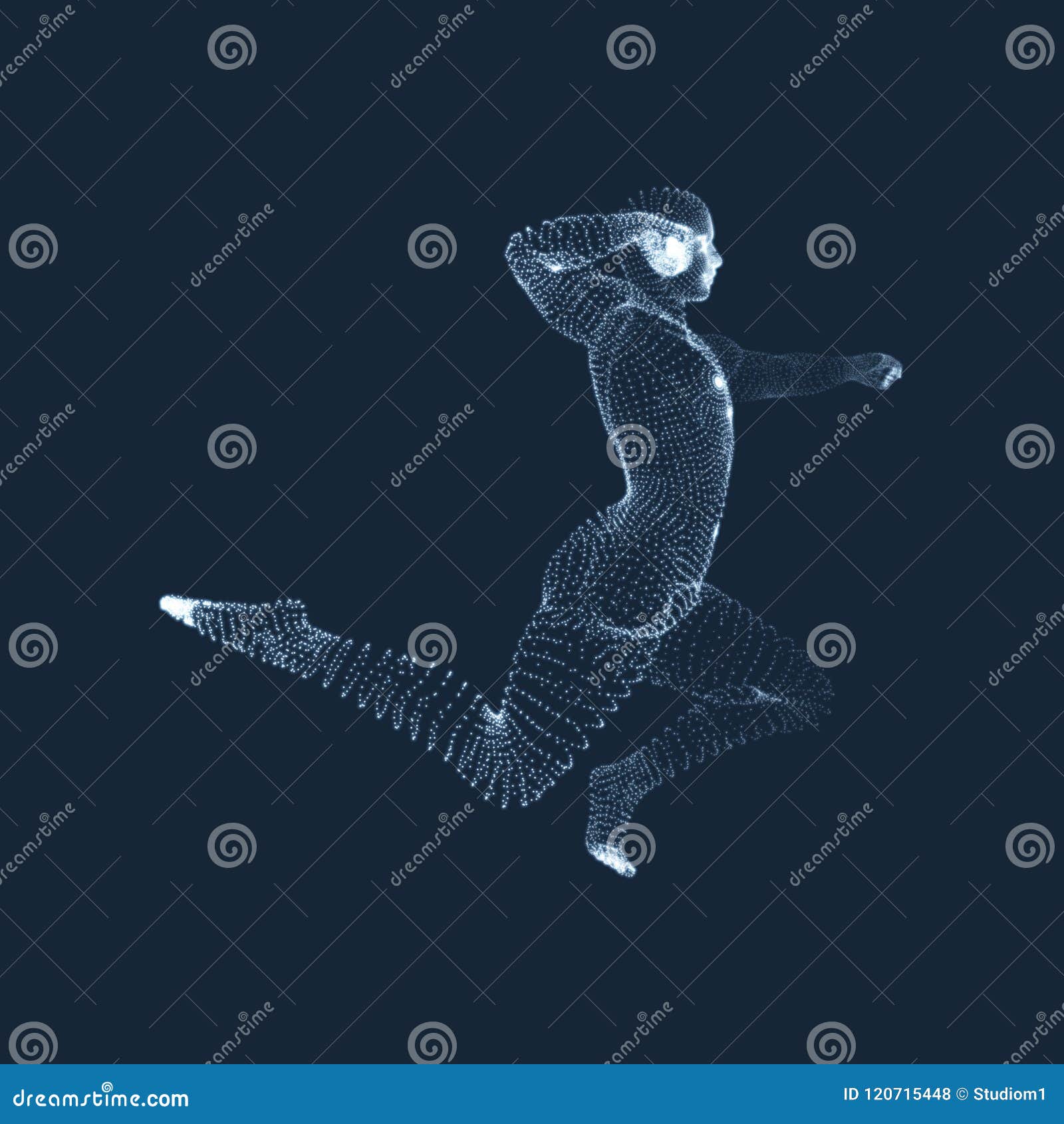 3D Model of Man. Human Body. Design Element Stock Vector - Illustration ...