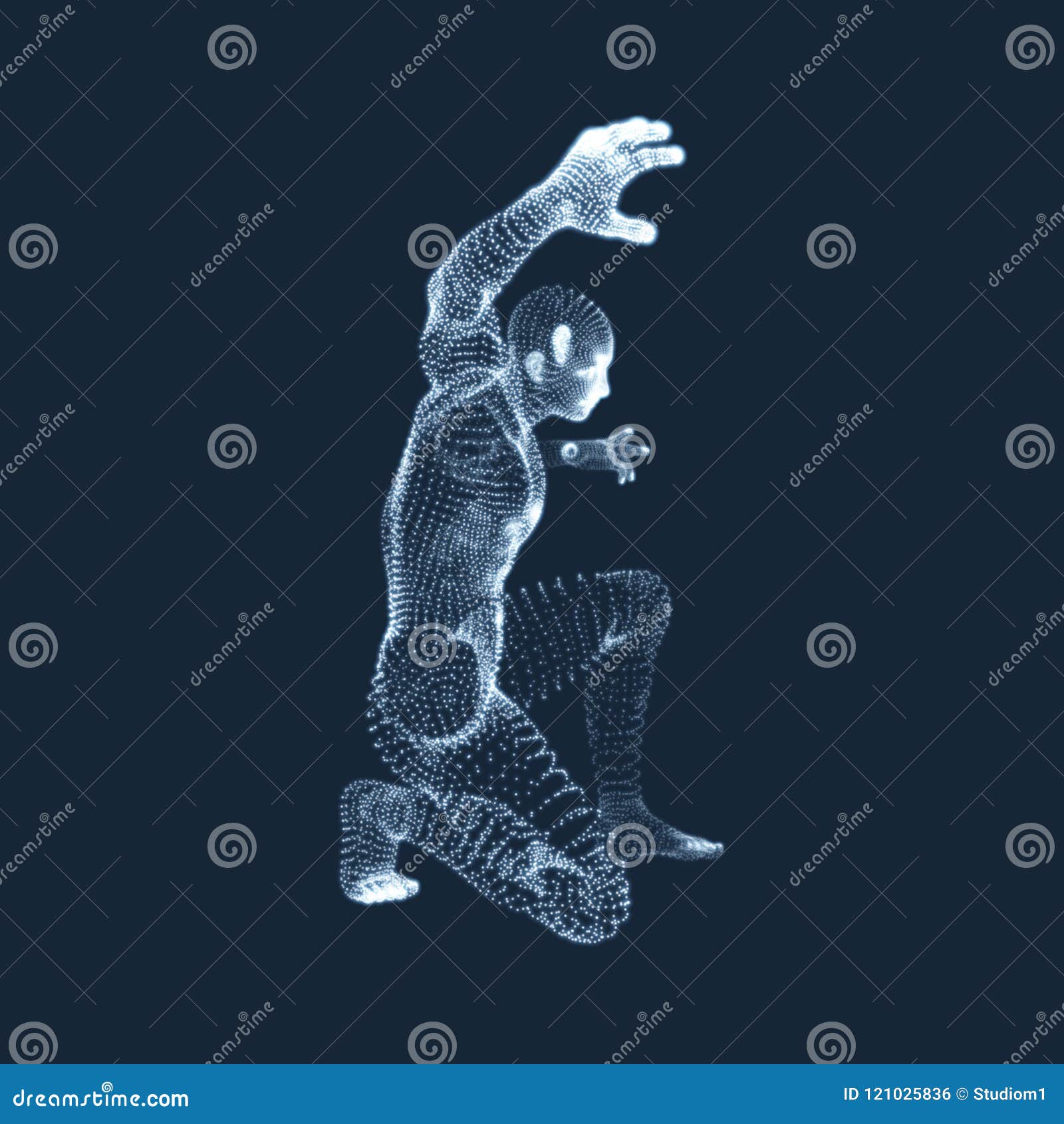 3D Model of Man. Vector Illustration. Stock Vector - Illustration of ...