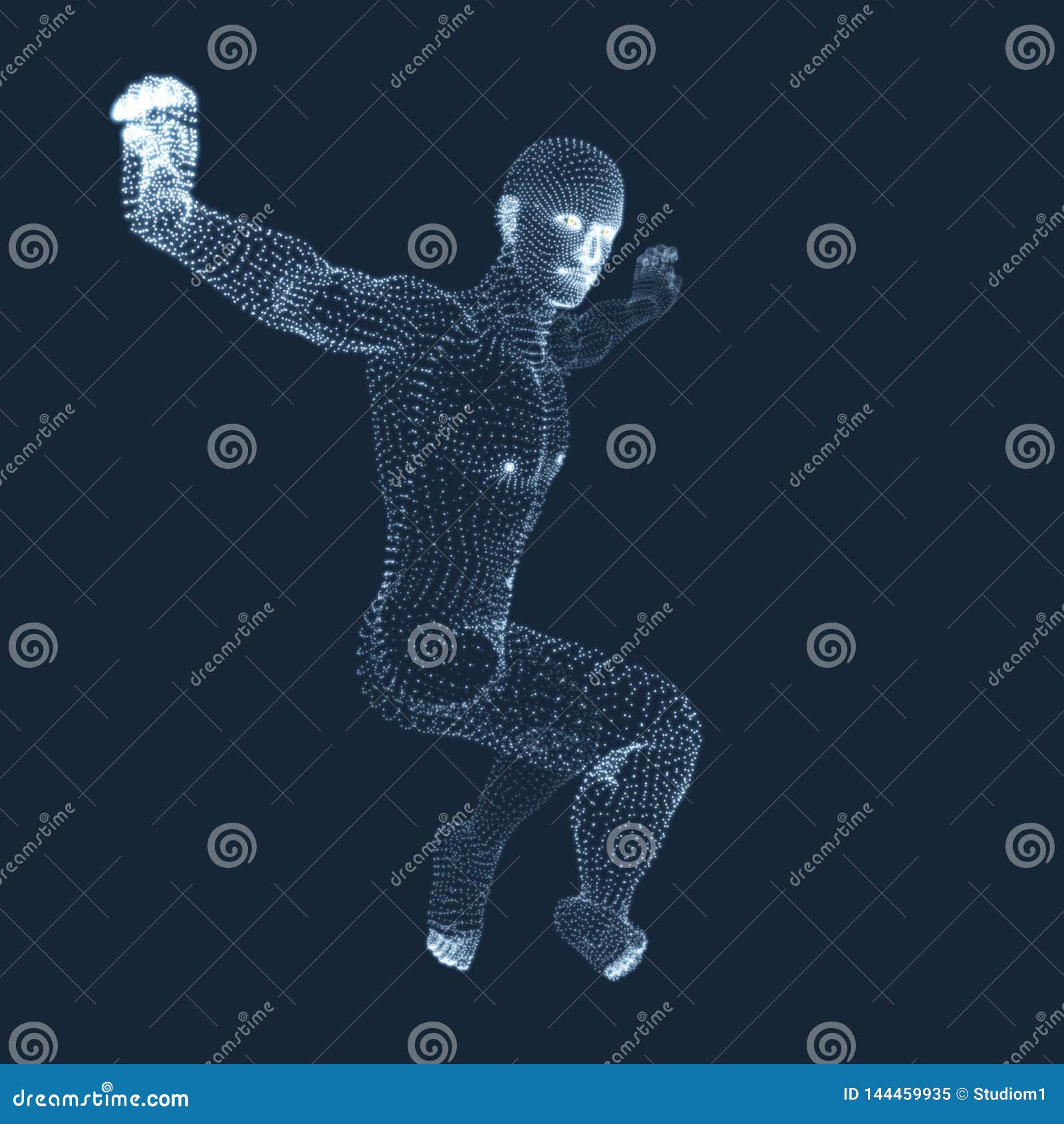 3D Model of Man. Human Body. Design Element Stock Vector - Illustration ...