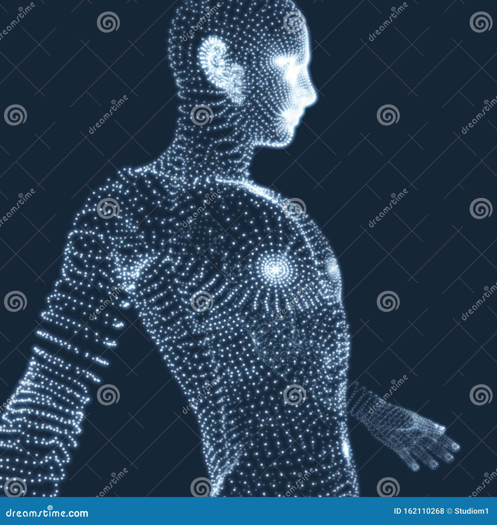 3D Model of Man. Human Body. Design Element Stock Vector - Illustration ...