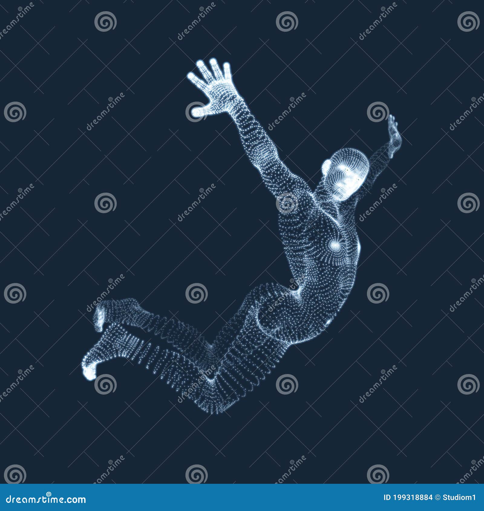 3D Model of Man. Human Body. Design Element Stock Vector - Illustration ...