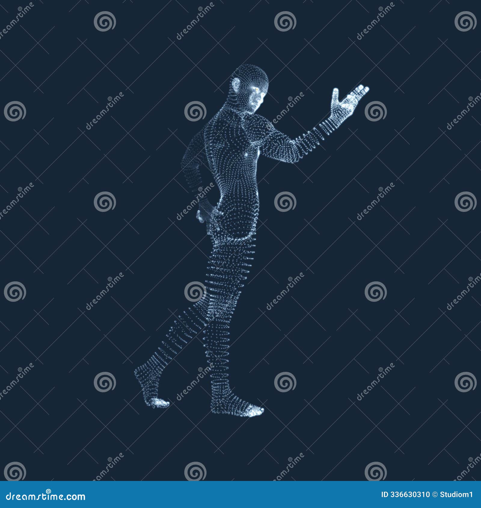 3D Model of Man. Human Body. Design Element Stock Vector - Illustration ...