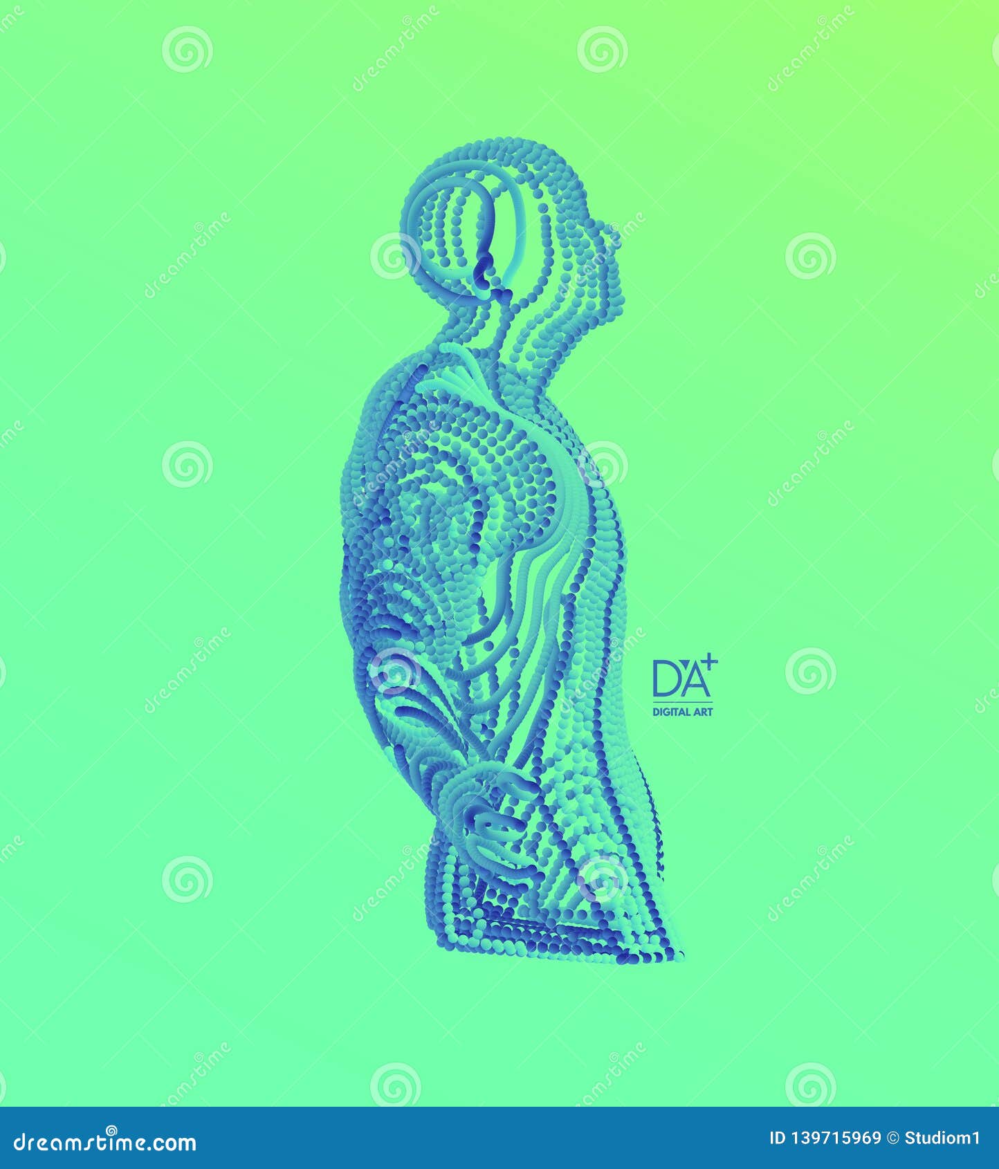3d Model of Man. Technology and Engineering Concept. Vector ...