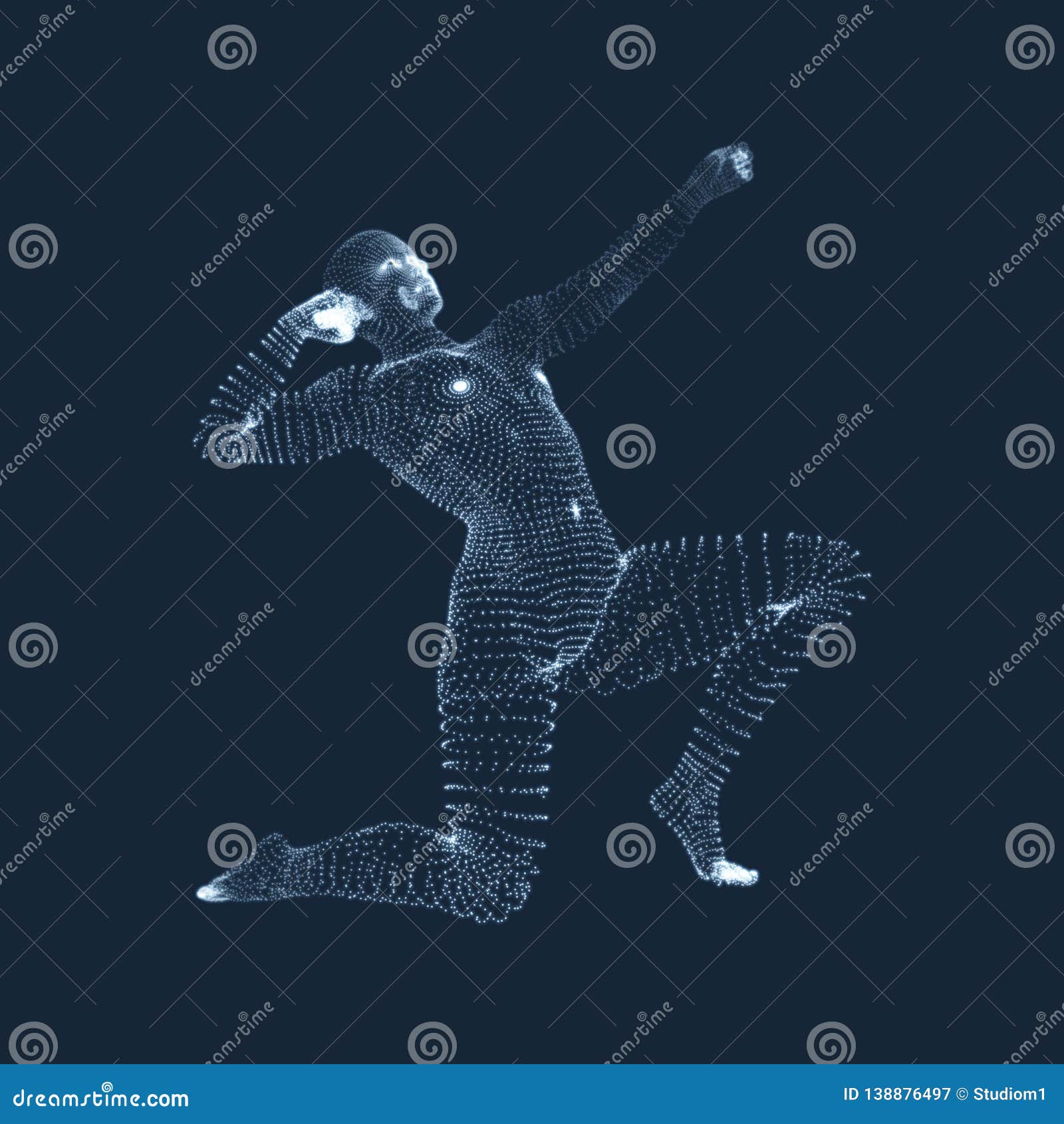 3D Model of Man. Vector Illustration Stock Vector - Illustration of ...