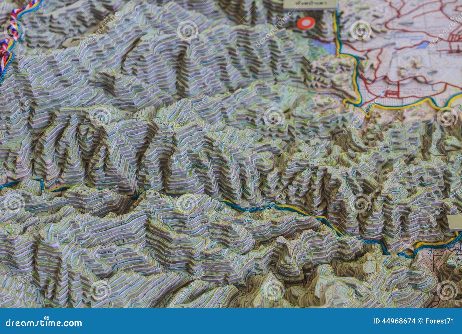 3D model map geographic stock photo. Image of pattern - 44968674