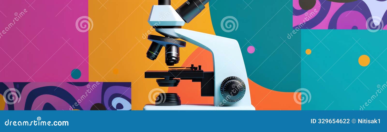 81 3D Model Of A Microscope Icon With A Colorful Illustrated Background ...