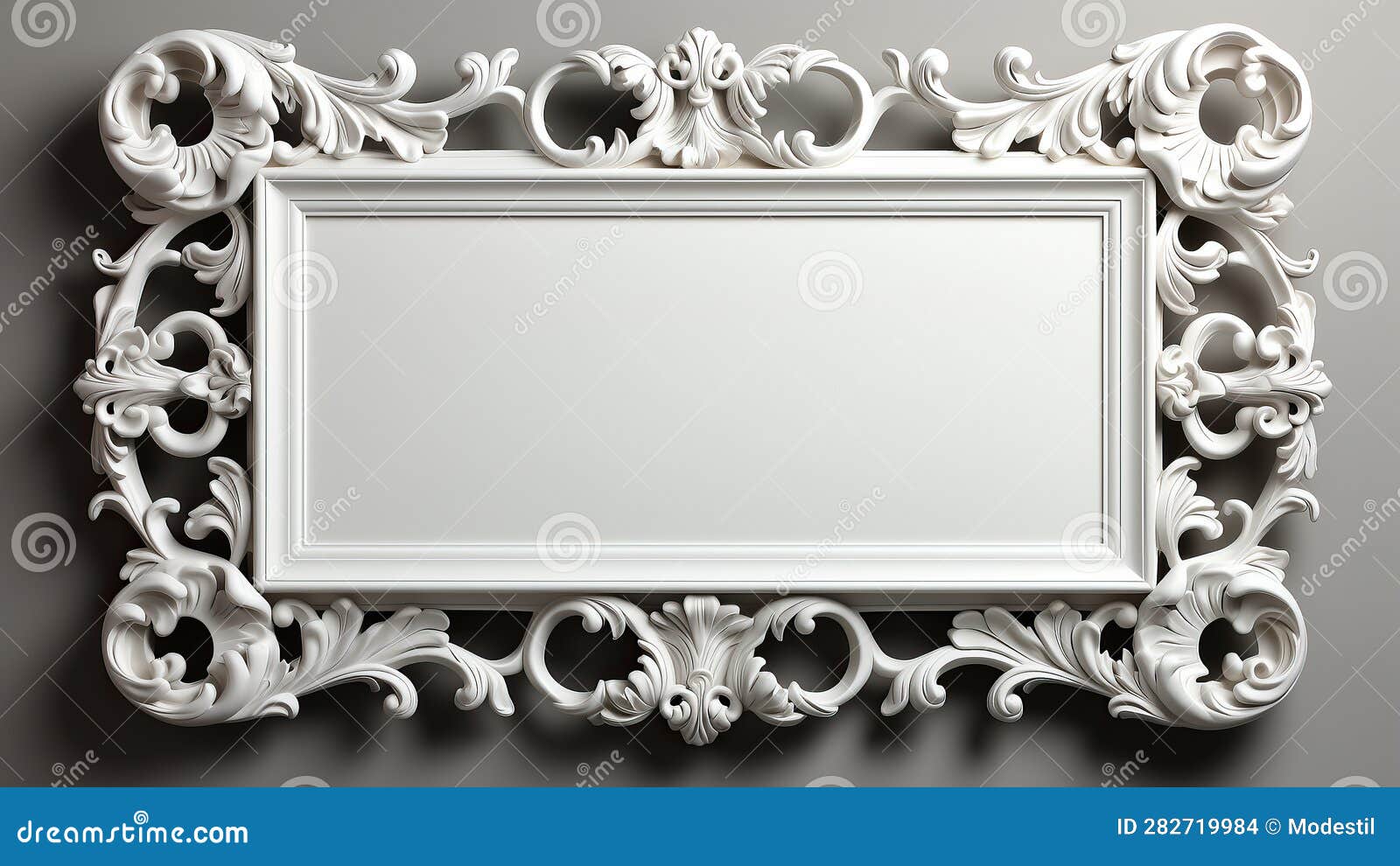 3d Model Mockup of an Empty Painting Frame for Ads and Prints ...